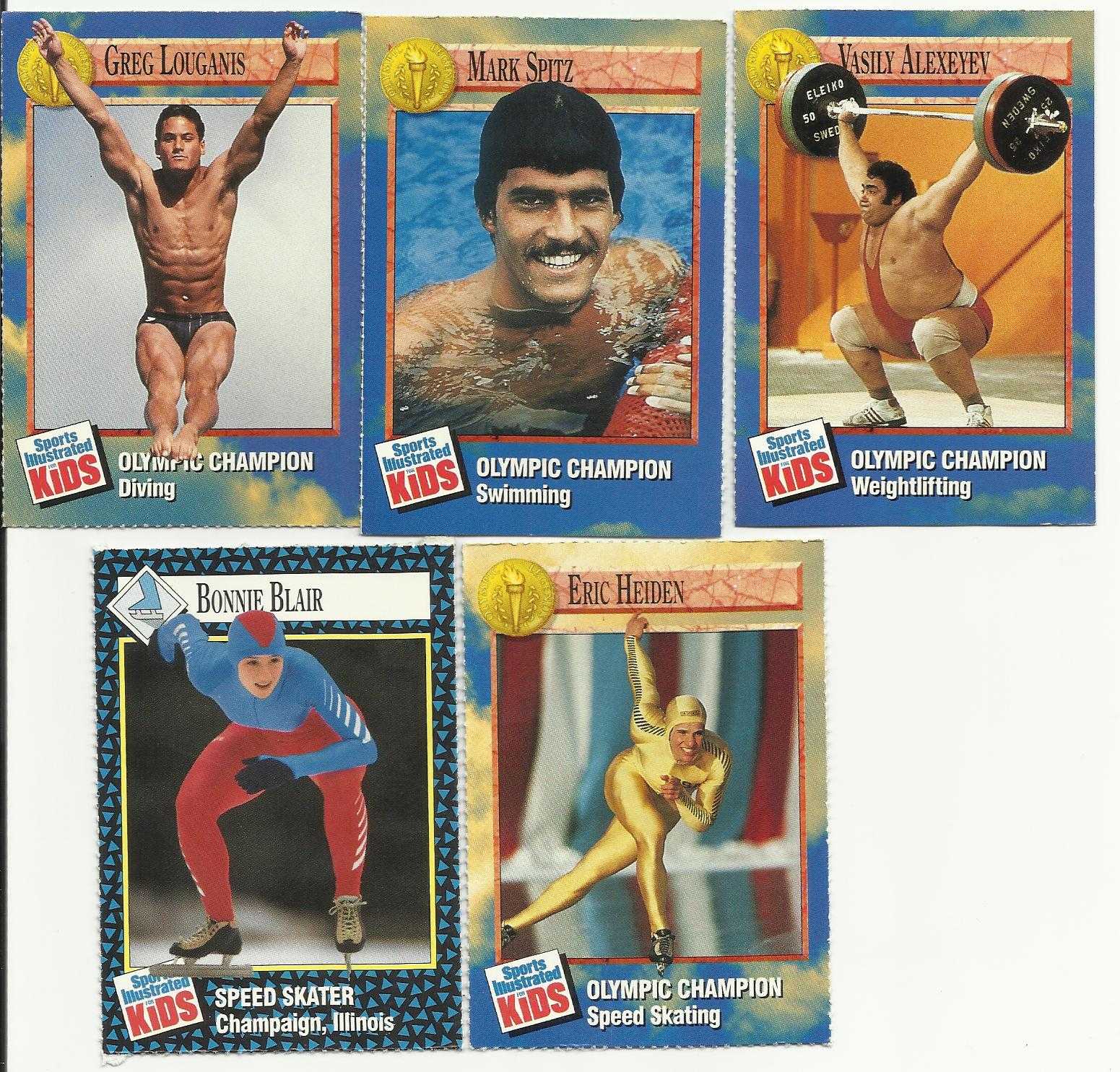 Sports Illustrated Olympics Cards Set of 5 For Sale