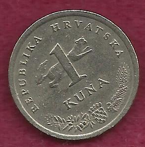 CROATIA 1 Kuna 1993 Coin - NIGHTINGALE For Sale