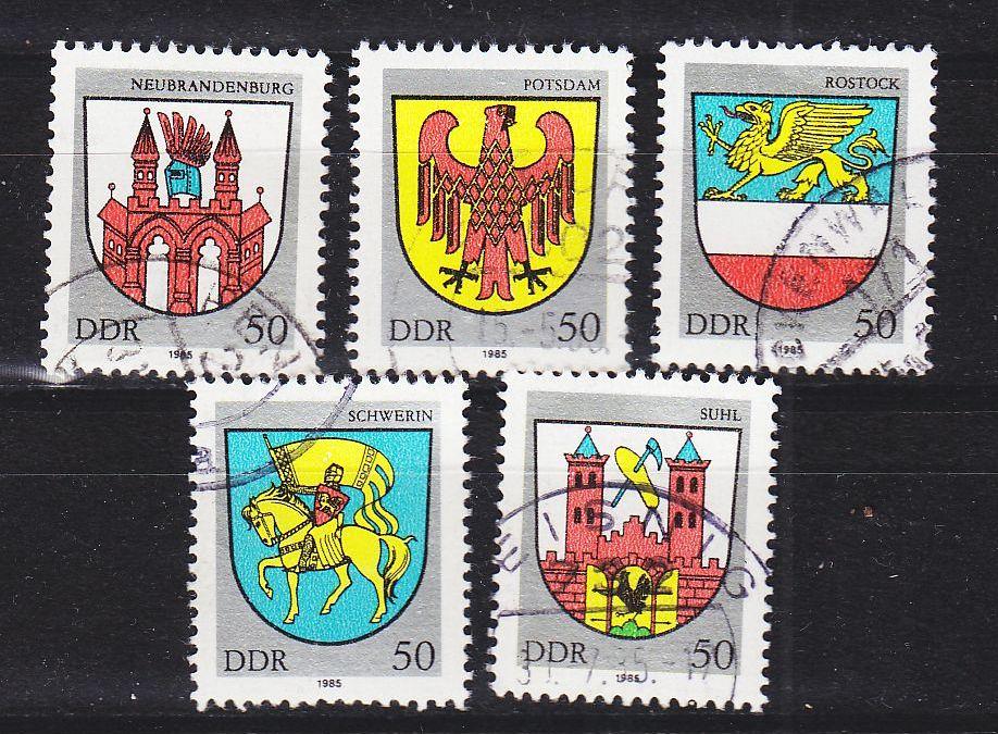 GERMANY DDR [1985] MiNr 2934-38 ( OO/used ) Wappen For Sale