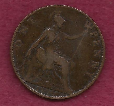 GREAT BRITAIN 1 Penny 1900 Coin (England) Victoria (Copper) For Sale