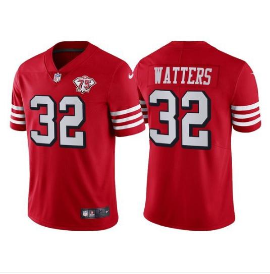 Men Ricky Watters San Francisco 49ers Scarlet Throwback Limited Mens ...