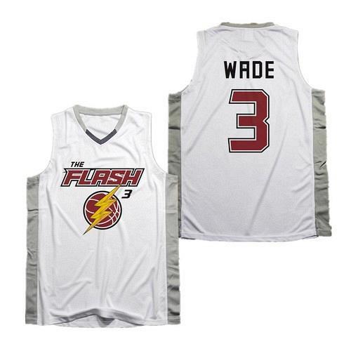 Men's The Flash #3 Dwyane Wade White Basketball Jersey For Sale