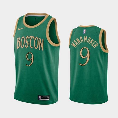 Men's Boston Celtics #9 Brad Wanamaker 2020 Green City Jersey For Sale