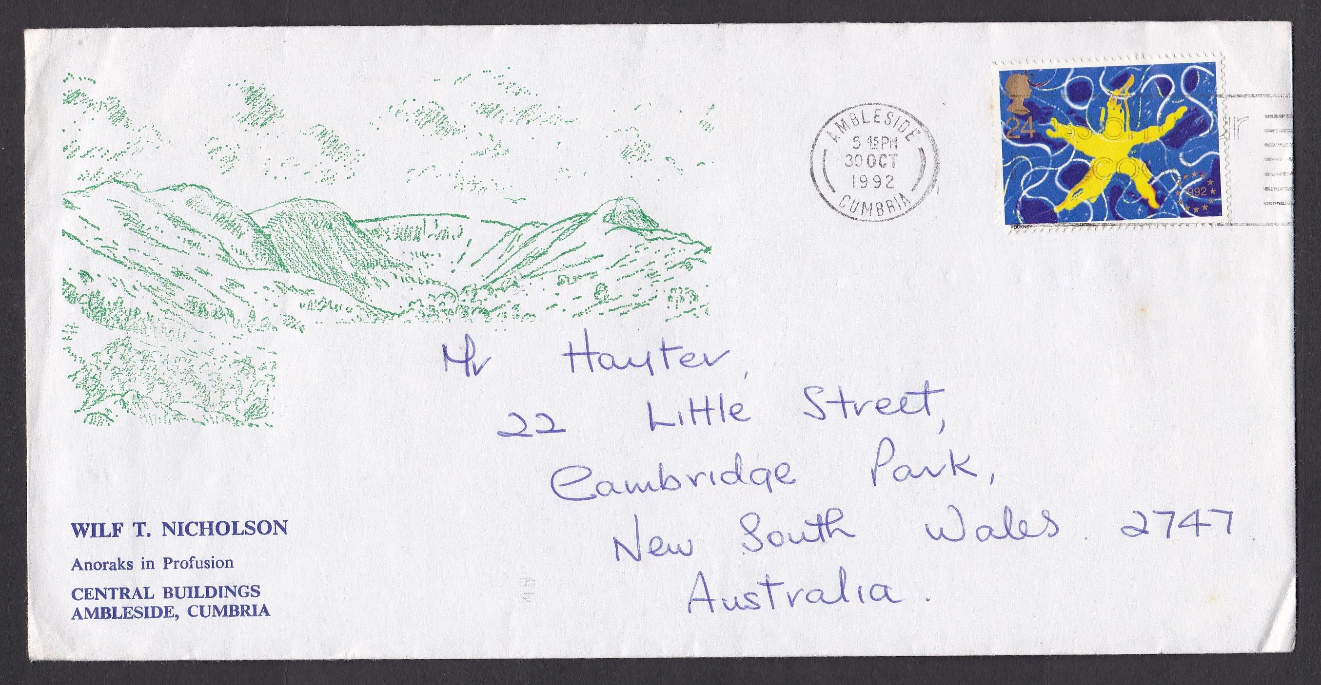 Great Britain: 1992 European Star on Addresses Envelope. Ref: S0508 For ...