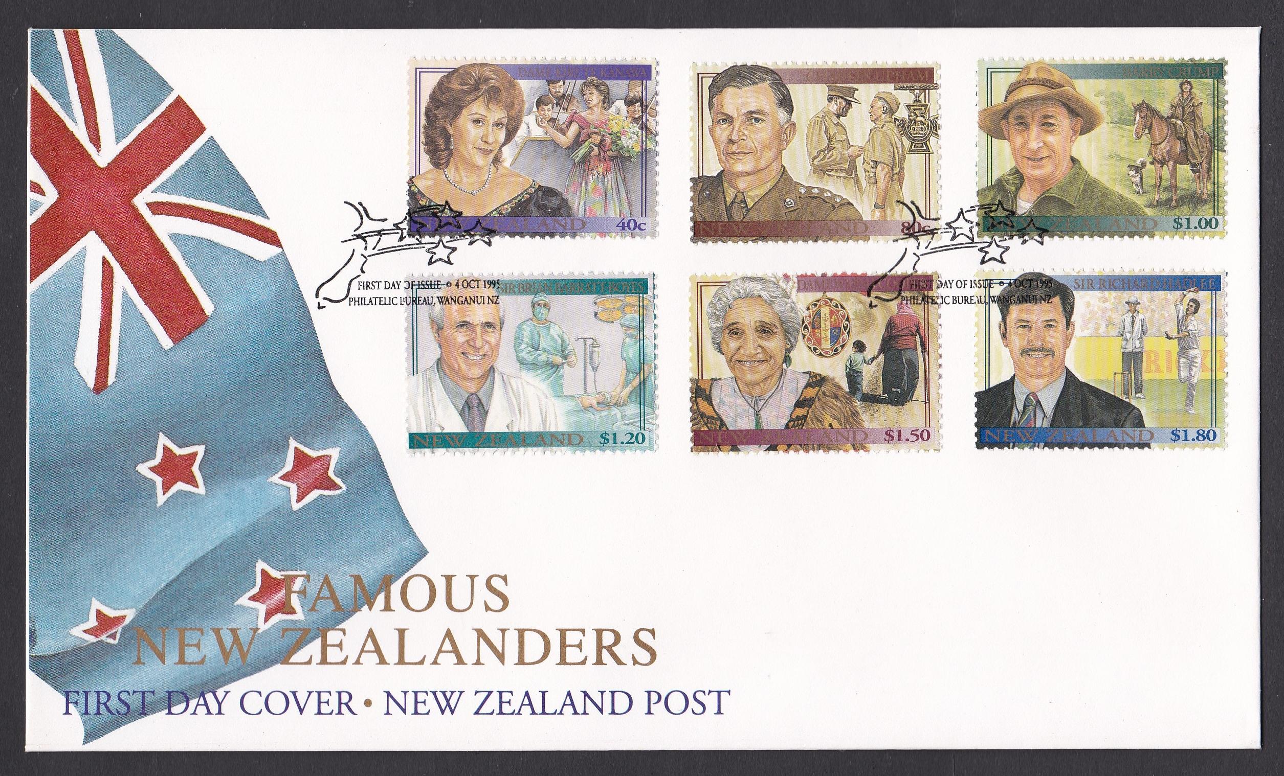New Zealand: 1995 Famous New Zealanders. First Day Cover. Ref: S0530 ...