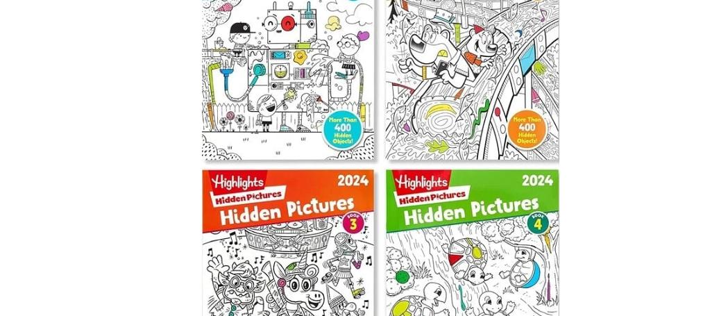 HIGHLIGHTS 2024 HIDDEN PICTURES BOOKS 4-PACK PLUS BONUS ACTIVITY ...