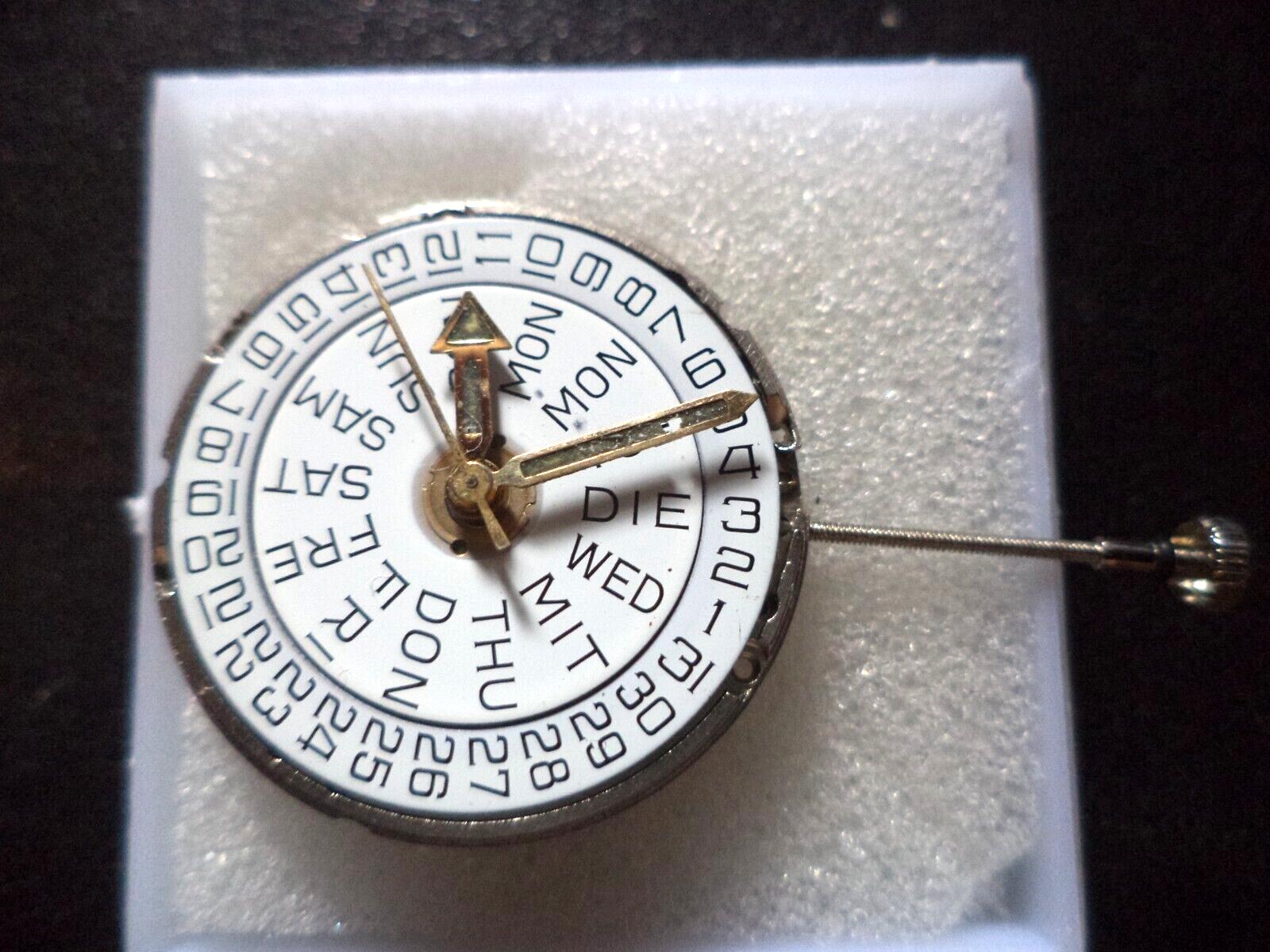 SWISS MILITARY DAY/ DATE WHEELS, ETA 2846 WITH HANDS, NEW STEM, CROWN ...