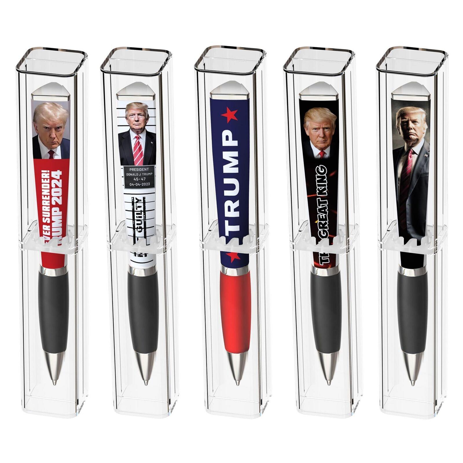 Trump Collectors Set Ballpoint Pen Black Grip MAGA Trump 2024 Design ...