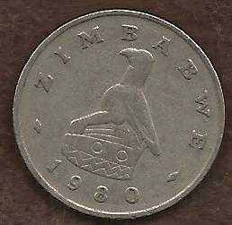 Old Zimbabwe Coin - 1980 10 Cents - Circulated For Sale