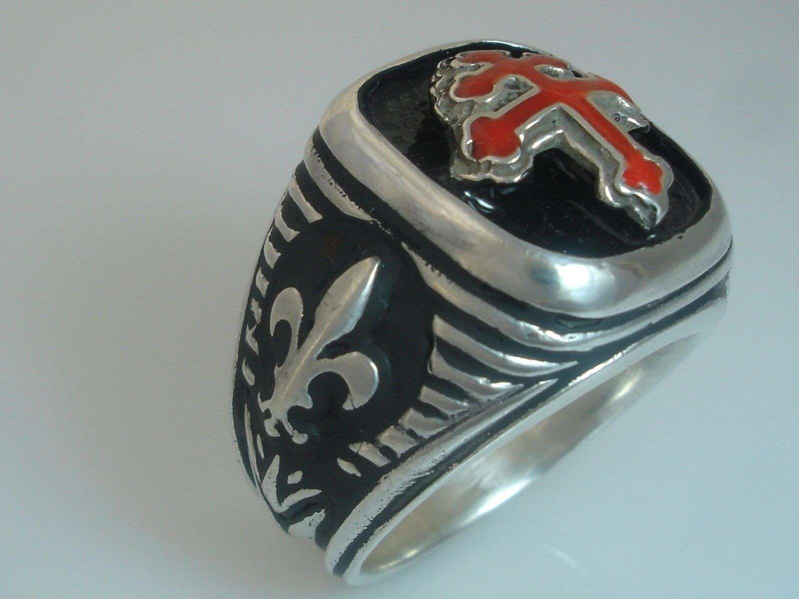 Special forces Cross of Loraine Signet Sterling Silver 925 ring For Sale