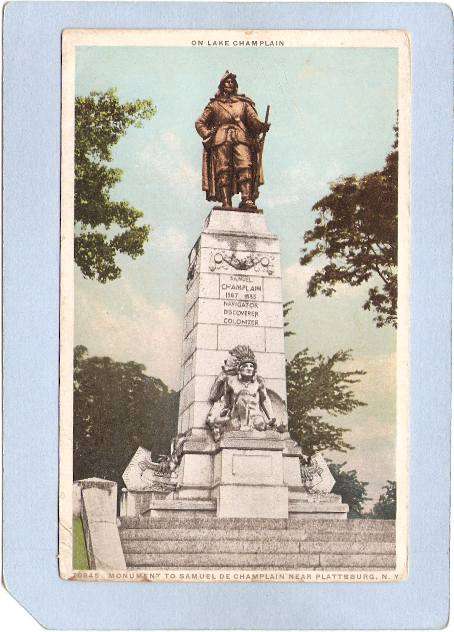 New York Lake Champlain Monument To Samuel De Champlain ny_box3~1147 ...