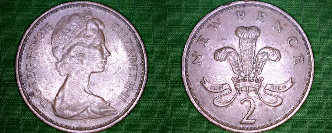 1975 Great Britain 2 New Pence World Coin - UK For Sale 1975 Great Britain 2 New Pence World Coin - UK For Sale