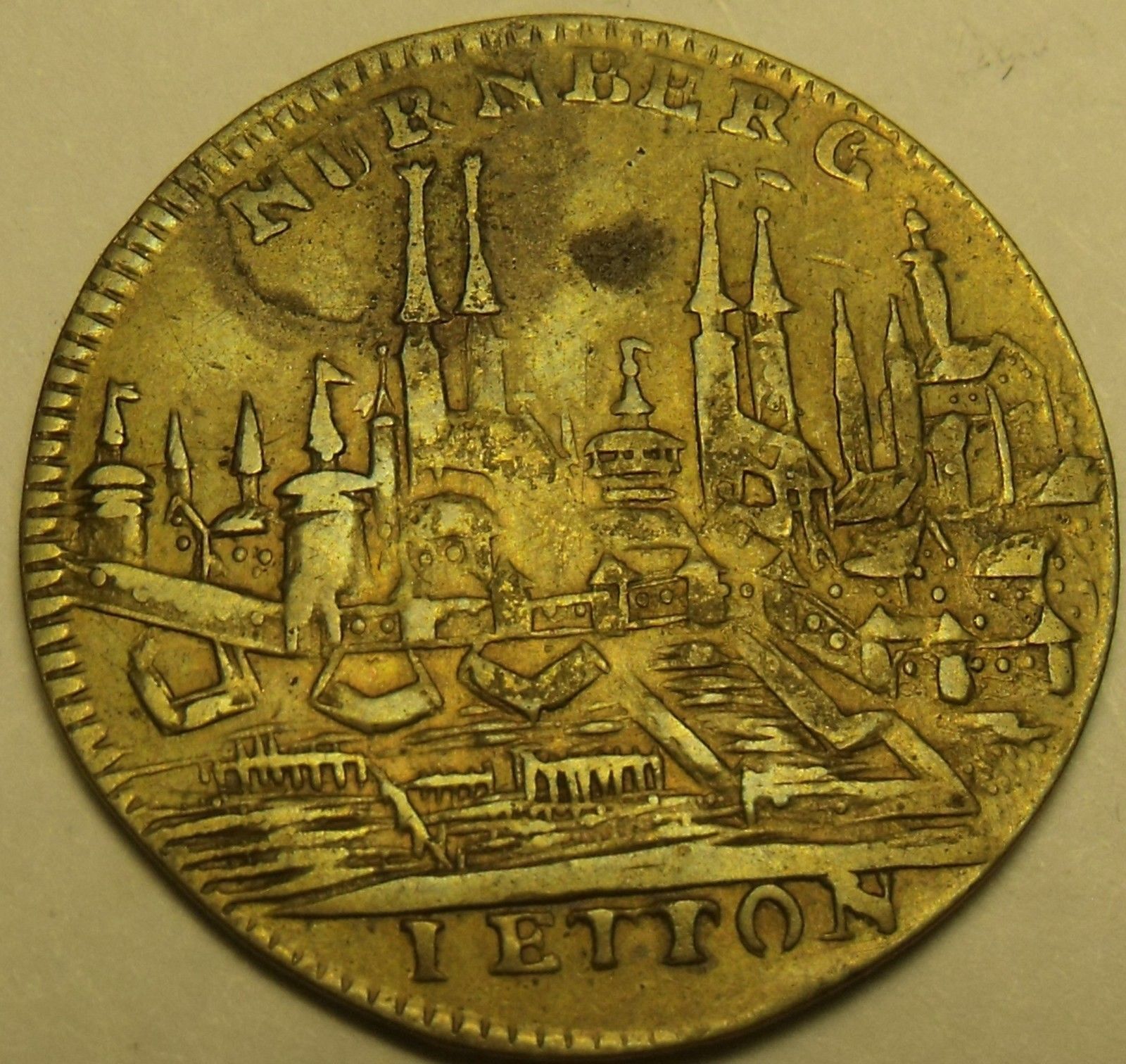 Nurnberg German States Lauer Jetton Coin 1860-1865~Nice~Free Shipping ...
