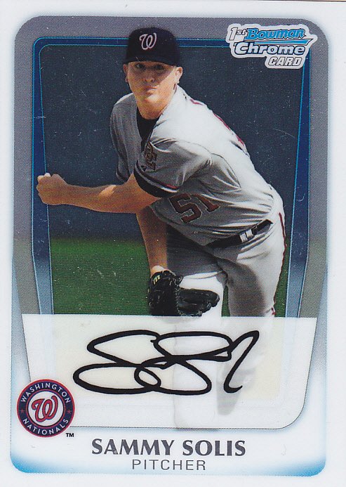 Sammy Solis #BCP106 - Nationals 2011 Bowman Chrome Baseball Trading ...