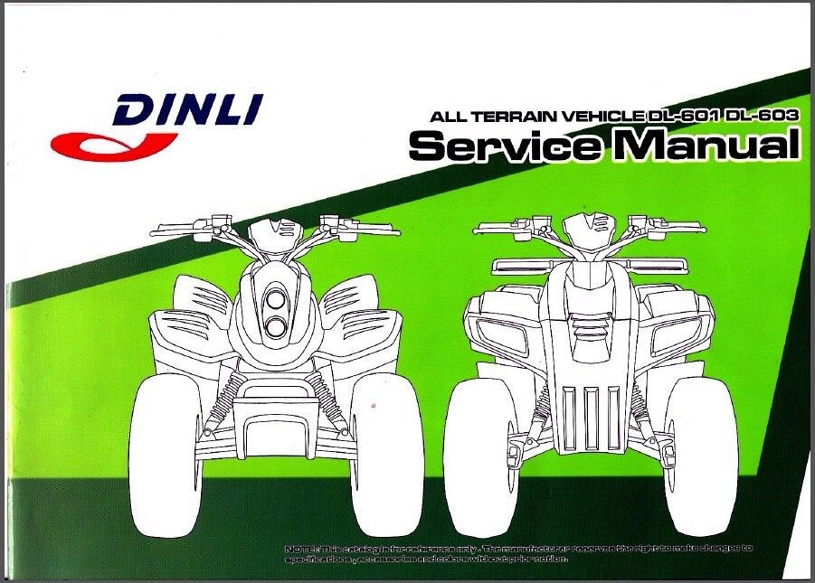Dinli DL-601 T-Rex / DL-603 Helix ATV Quad Service Repair Workshop ...