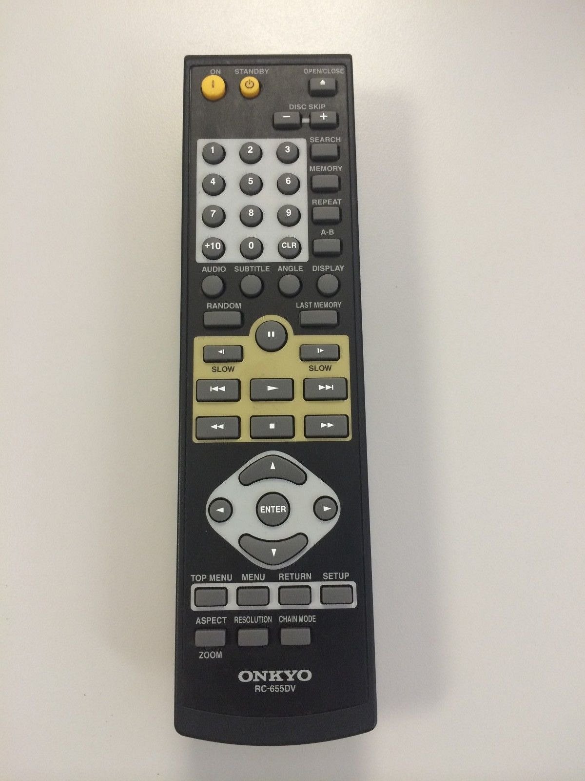 ONKYO RC 655DV REMOTE CONTROL - DVD video CD disc player DV CP704 S DV ...