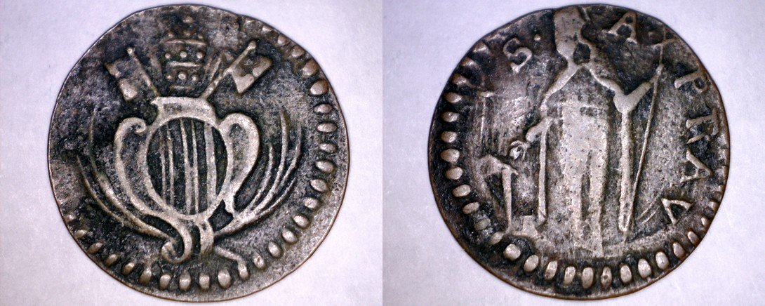 ND c.1745 Italian States Papal States Ravenna 1 Quattrino World Coin KM ...