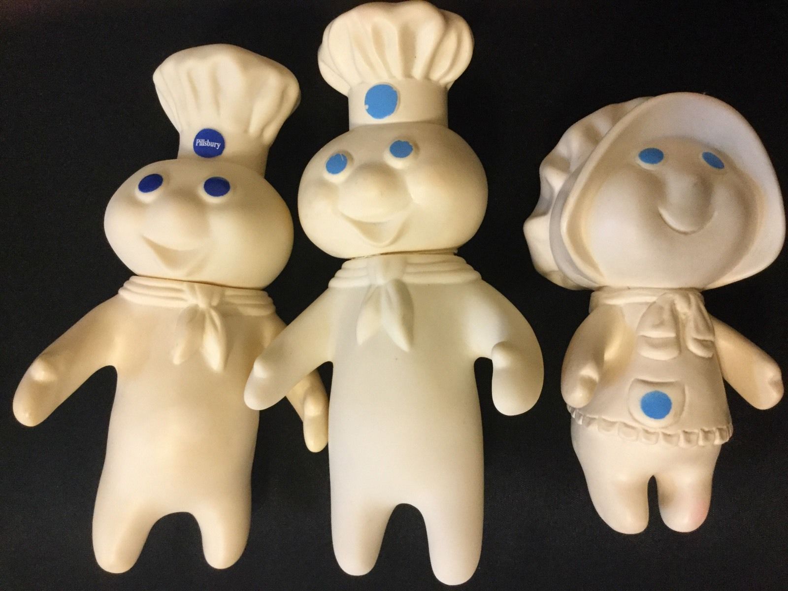 Vintage Lot x3 Pillsbury Dough Boy Rubber Dolls Characters Poppin ...