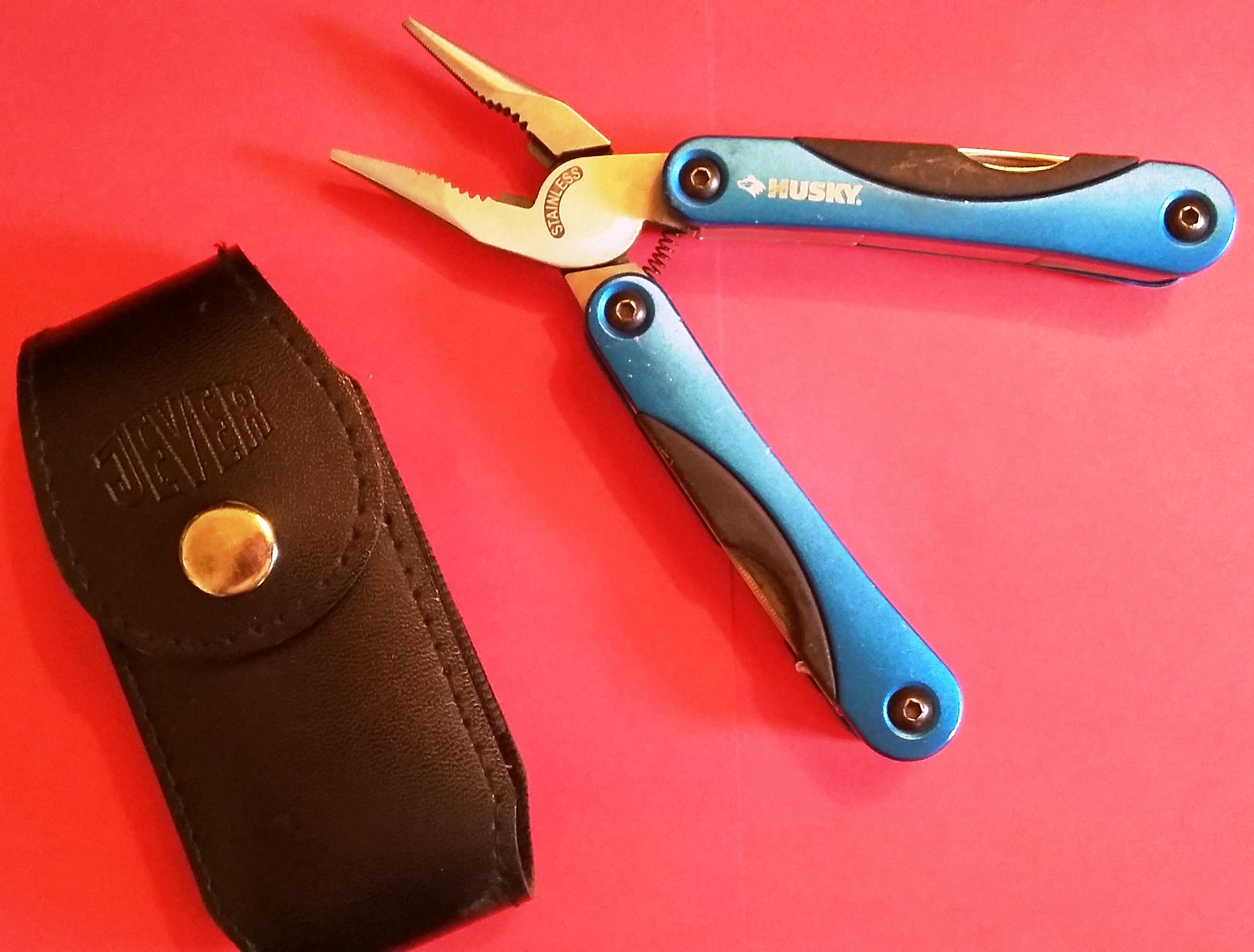 HUSKY BLUE FULL SIZE SPRING-ASSISTED PLIERS QUALITY 12n1 Multi-Tool ...