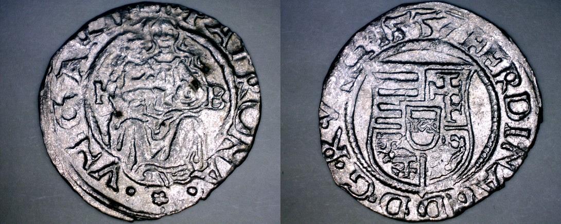 1557-KB Hungary 1 Denar World Silver Coin - Madonna with Child ...